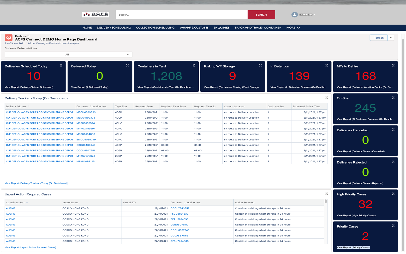 Technology - ACFS | Port Logistics